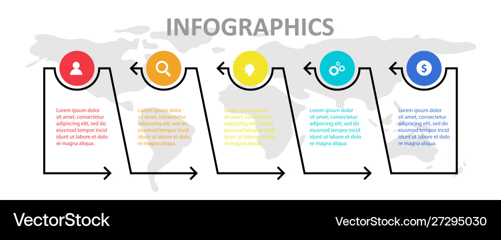 Infographic label design template with icons Vector Image