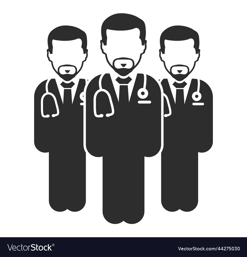 Male doctor team icon flat style eps Royalty Free Vector Male doctor team icon flat style eps Royalty Free Vector