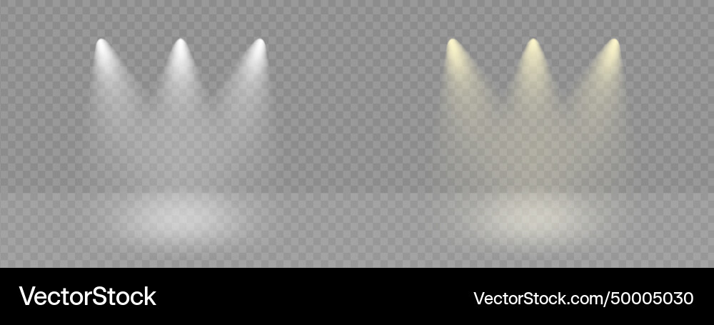 Modern spotlight ray studio png scene transparent Vector Image