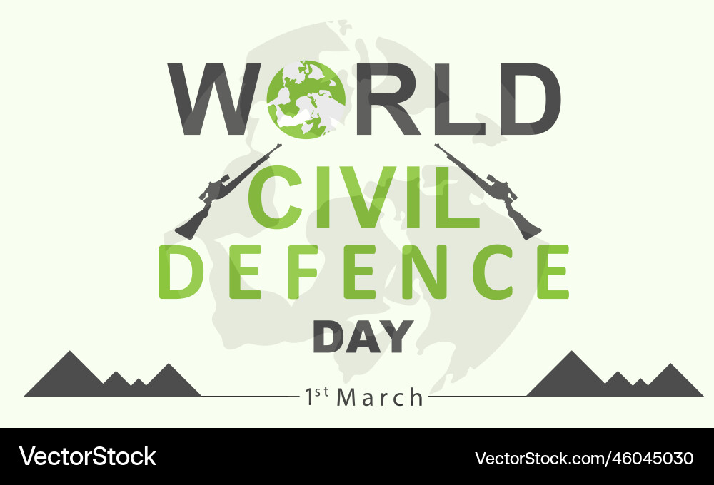 World civil defence day Royalty Free Vector Image