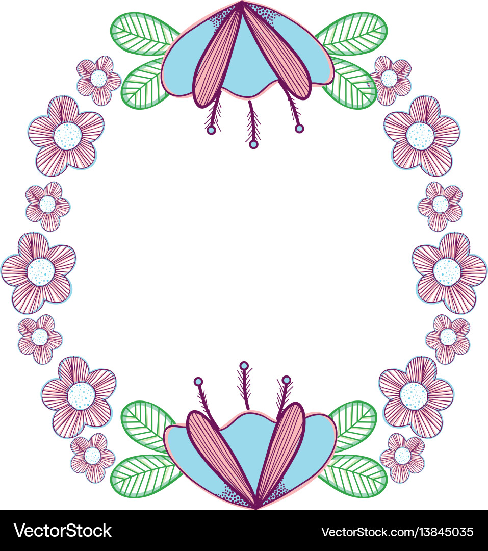 Beautiful flowers decoration design Royalty Free Vector