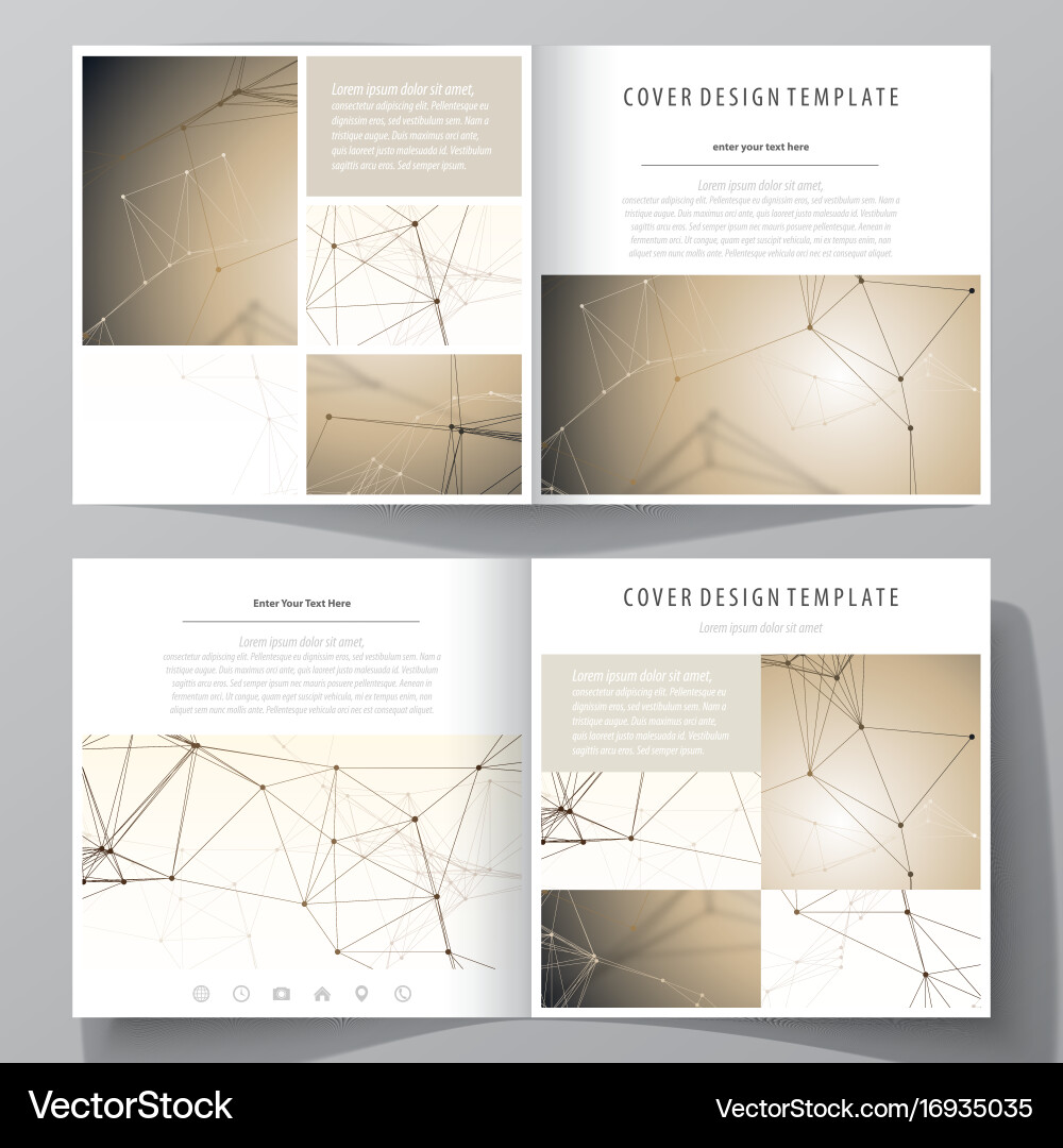 Business templates for square design bi fold Vector Image