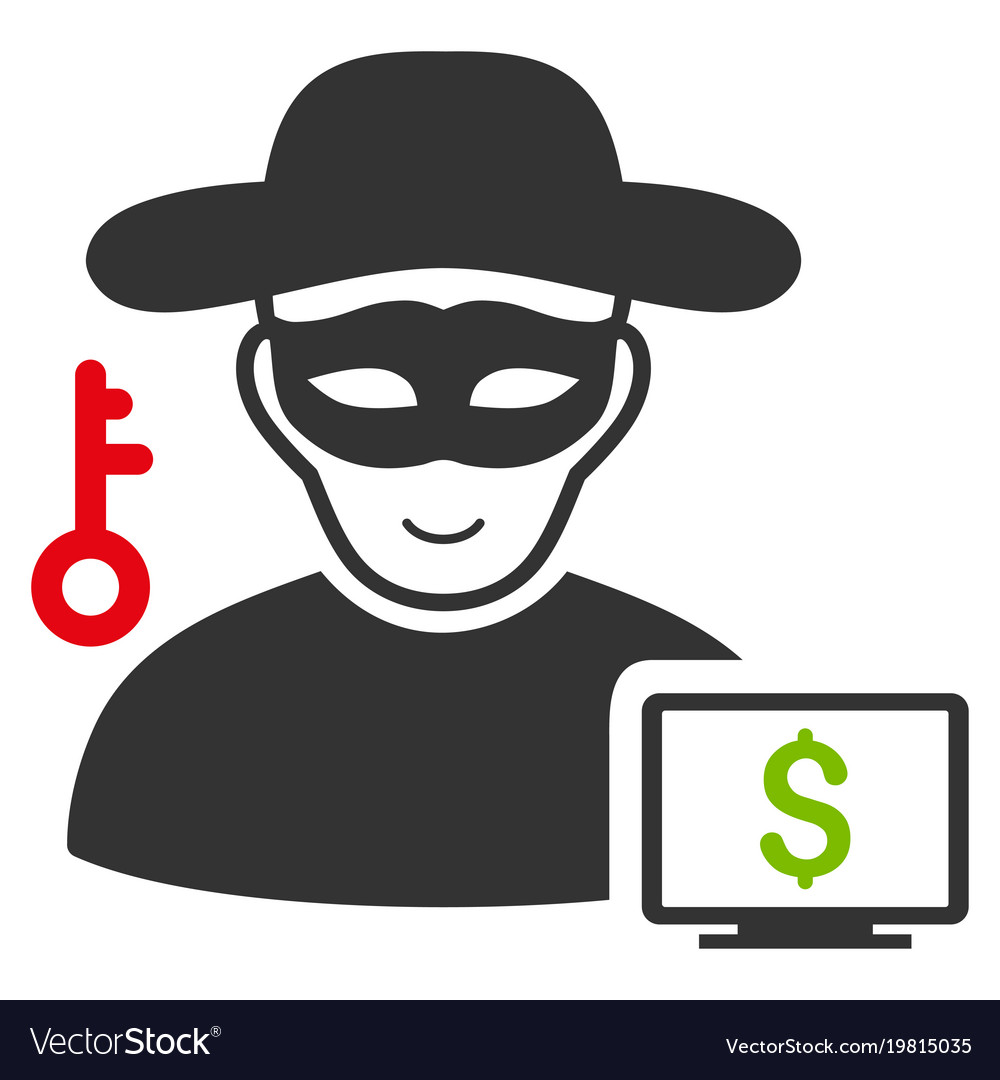 Computer thief icon Royalty Free Vector Image - VectorStock