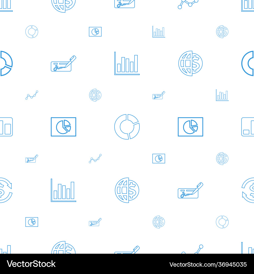 Economy icons pattern seamless white background Vector Image