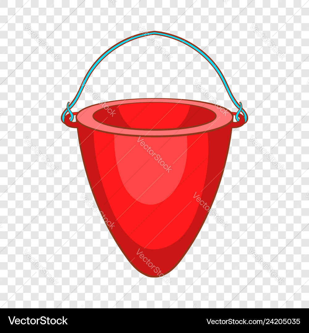 Fire bucket icon cartoon style Royalty Free Vector Image