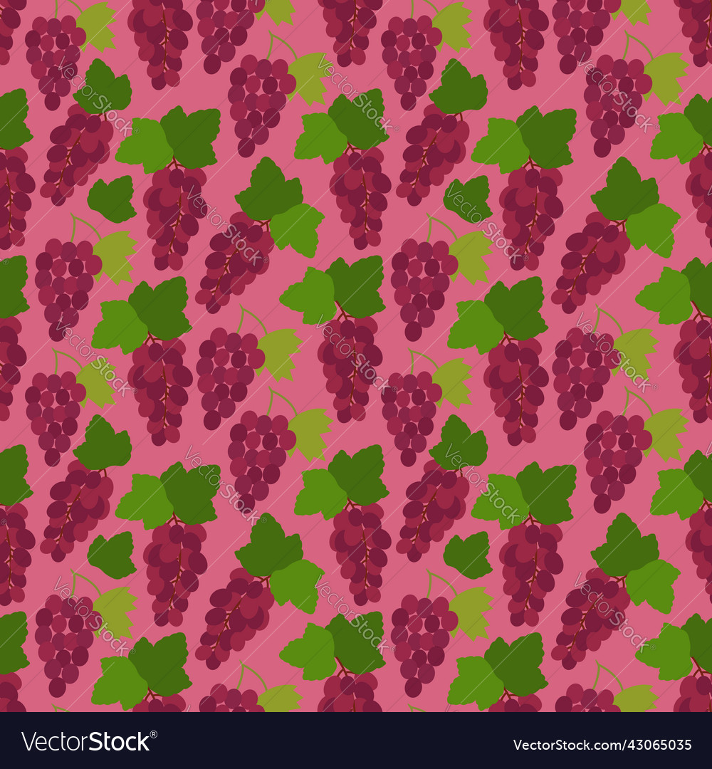 Grape seamless pattern for your design seamless Vector Image