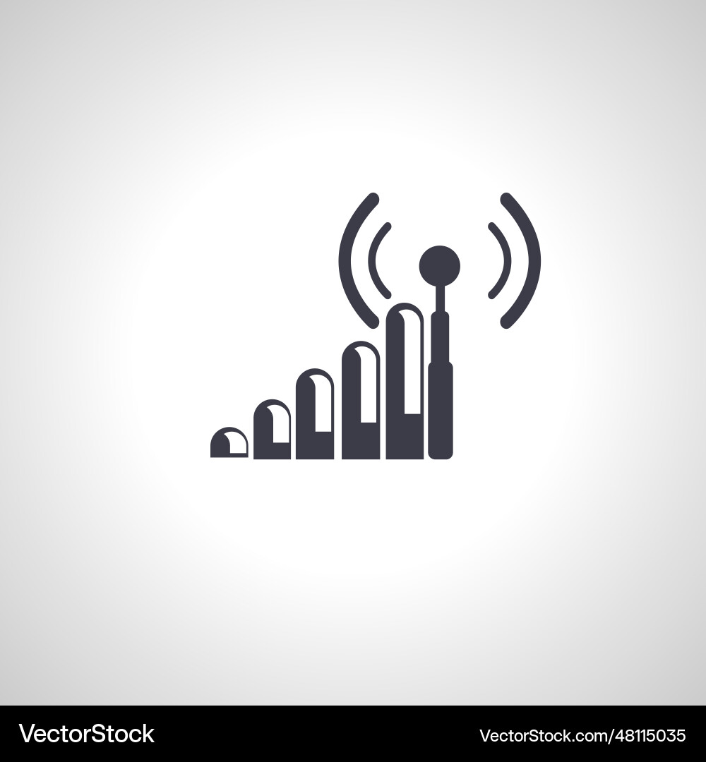 Gsm icon mobile phone bar status set Royalty Free Vector