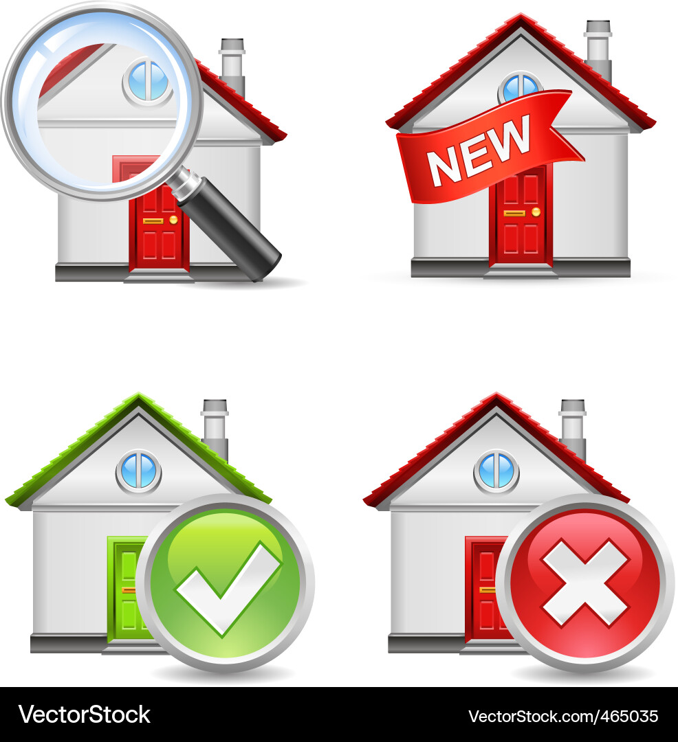 Real estate icons set 1 Royalty Free Vector Image