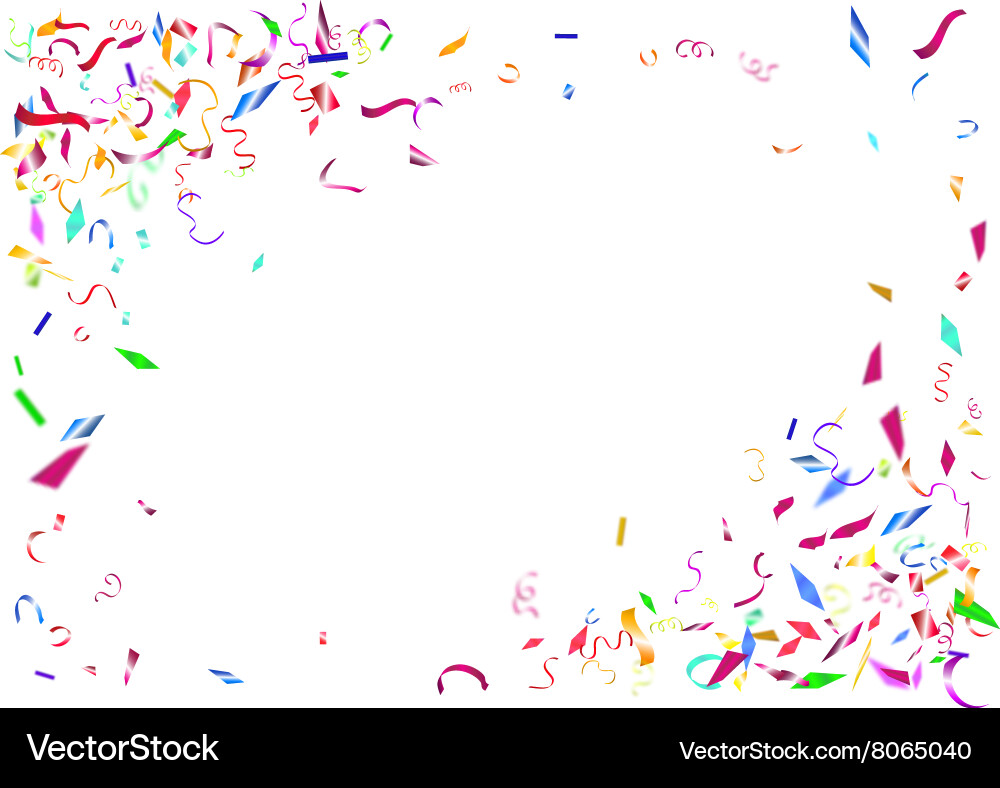 Abstract colorful confetti background isolated Vector Image
