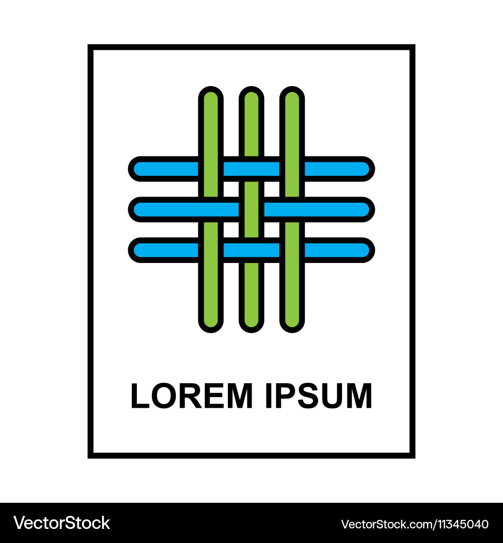 Abstract knot weave symbol template logo design Vector Image
