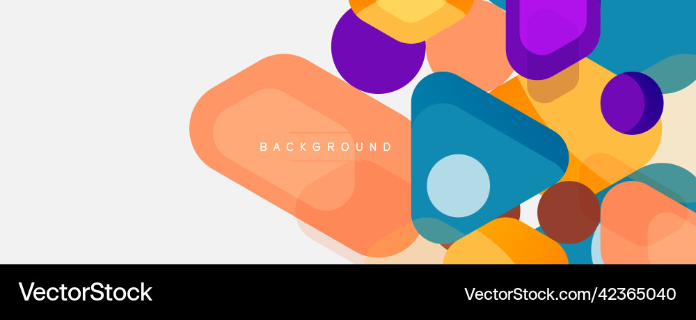 Abstract round geometric shapes and circles Vector Image