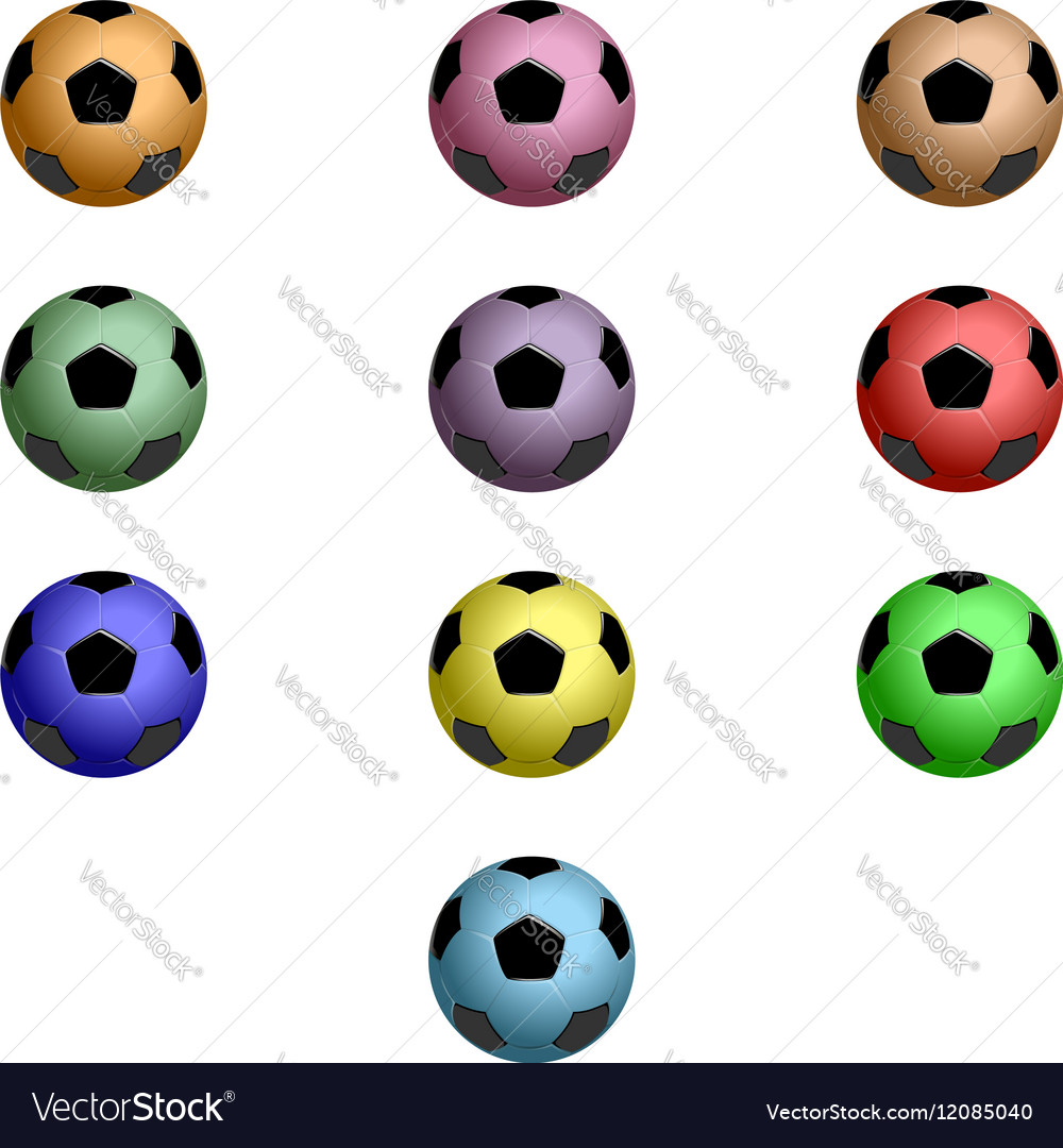 Color football ball for logo the team and cup Vector Image