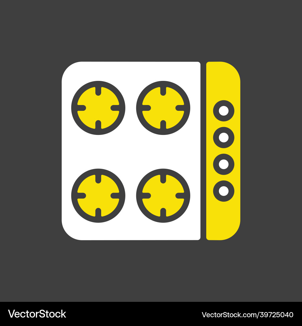 Cook top cooking panel induction stove hob Vector Image
