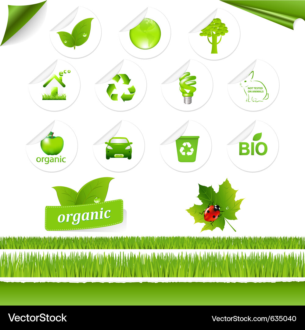 Eco set Royalty Free Vector Image - VectorStock