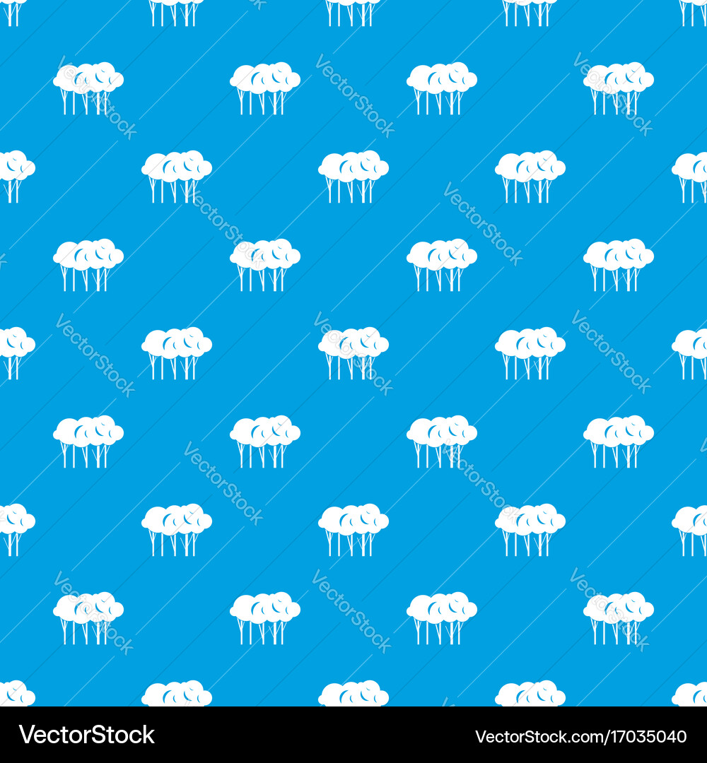 Lot of trees pattern seamless blue Royalty Free Vector Image