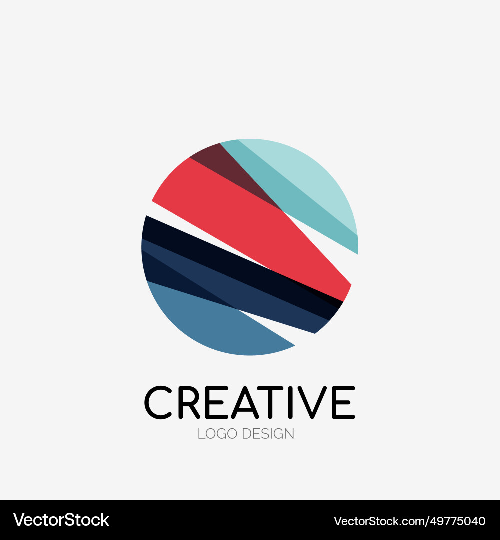 Modern abstract logo design geometric art Vector Image