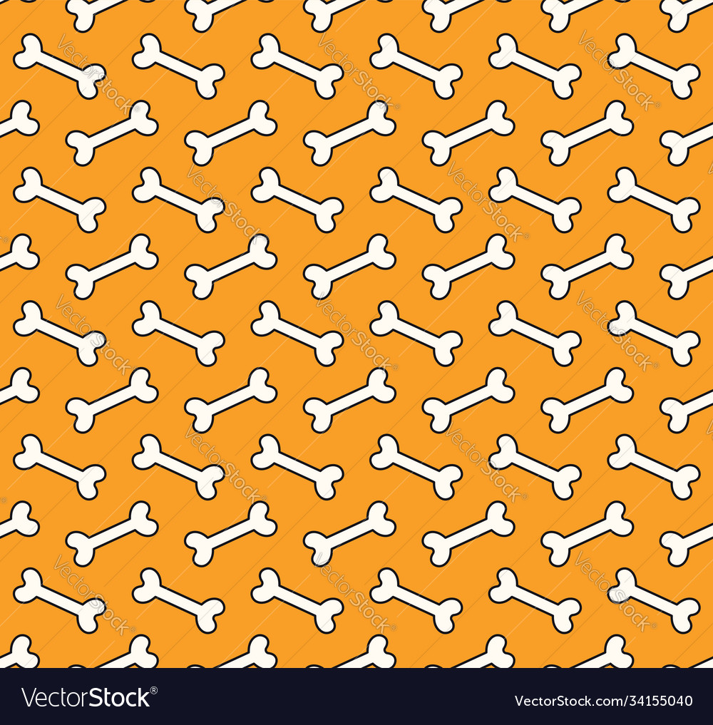 Simple bone doodle seamless pattern Royalty Free Vector