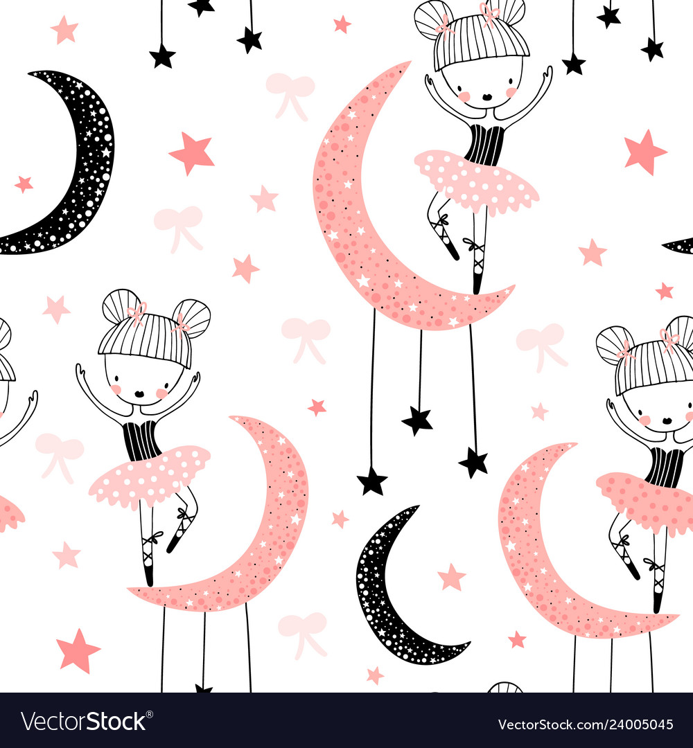 Childish seamless pattern with cute hand drawn Vector Image