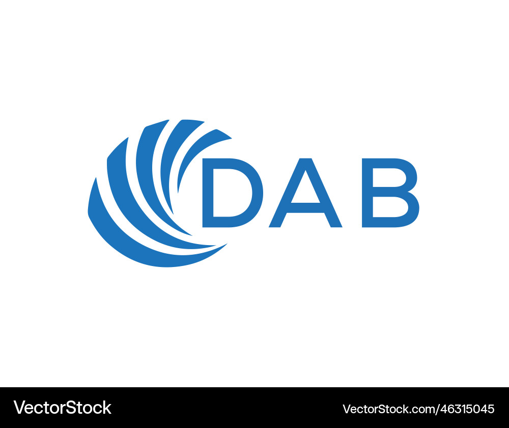 Dab letter logo design on white background Vector Image