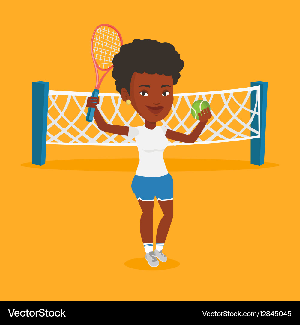 Female tennis player Royalty Free Vector Image