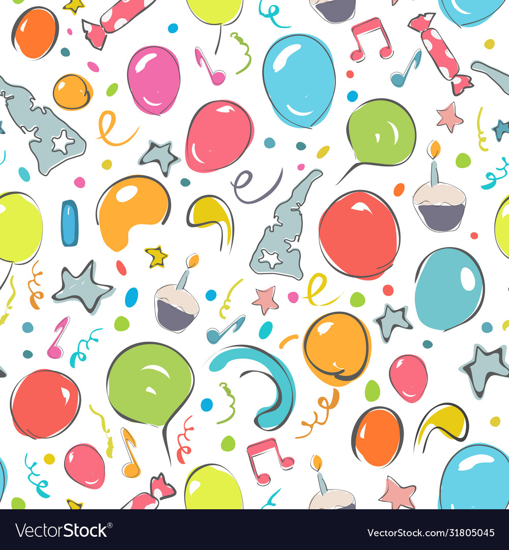 Happy birthday seamless pattern Royalty Free Vector Image Happy birthday seamless pattern Royalty Free Vector Image