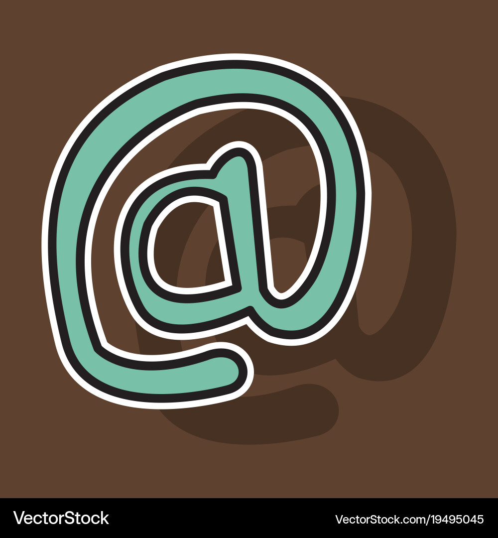 Outline email icon isolated on background line Vector Image