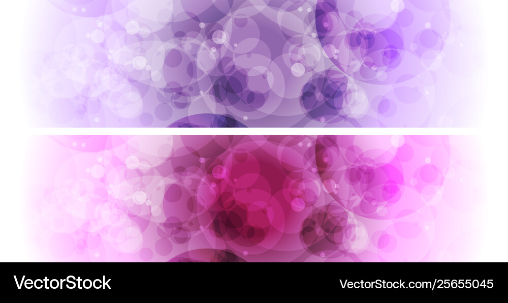 Purple and violet bokeh effect abstract banners Vector Image