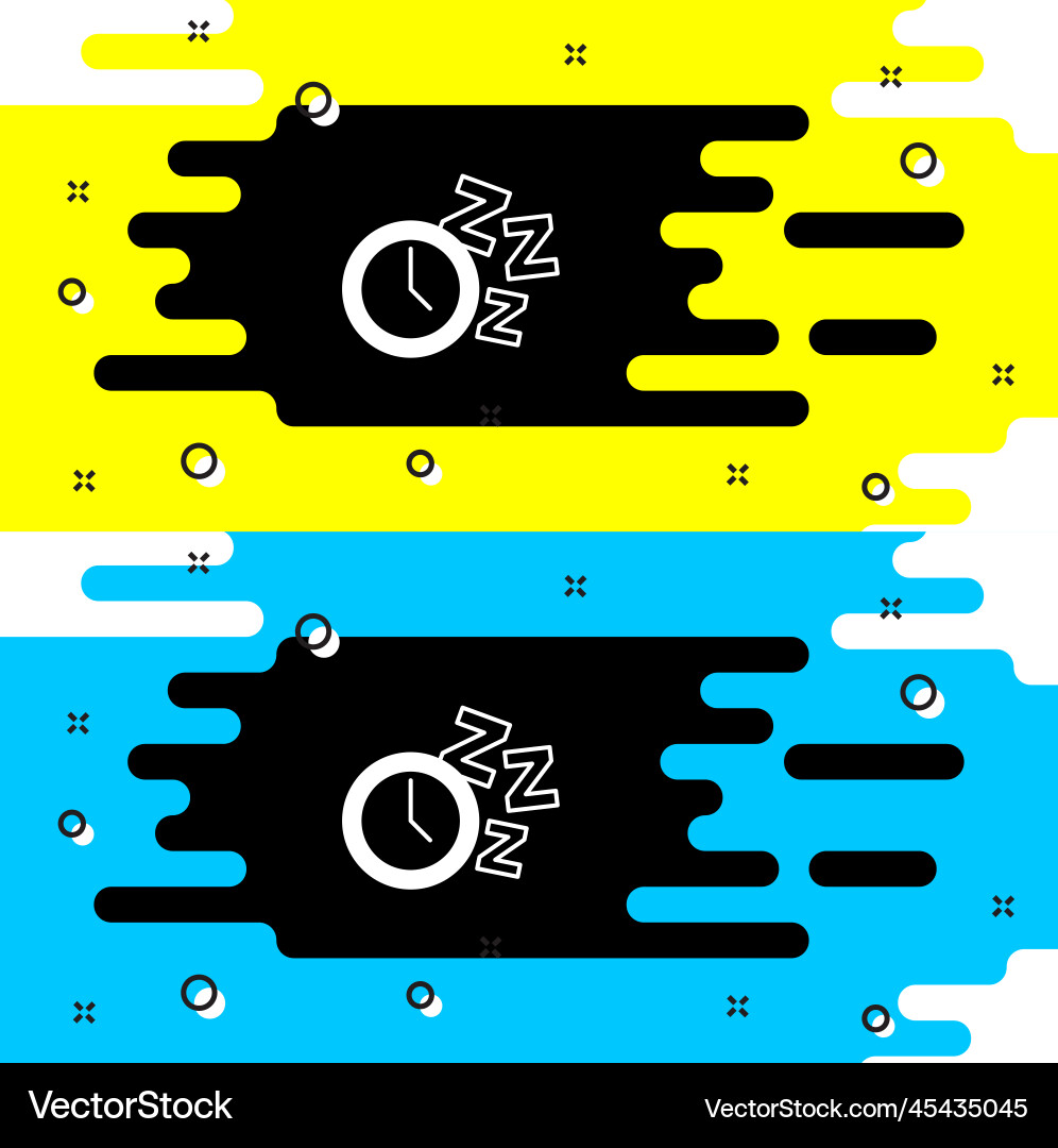 White alarm clock icon isolated on black Vector Image