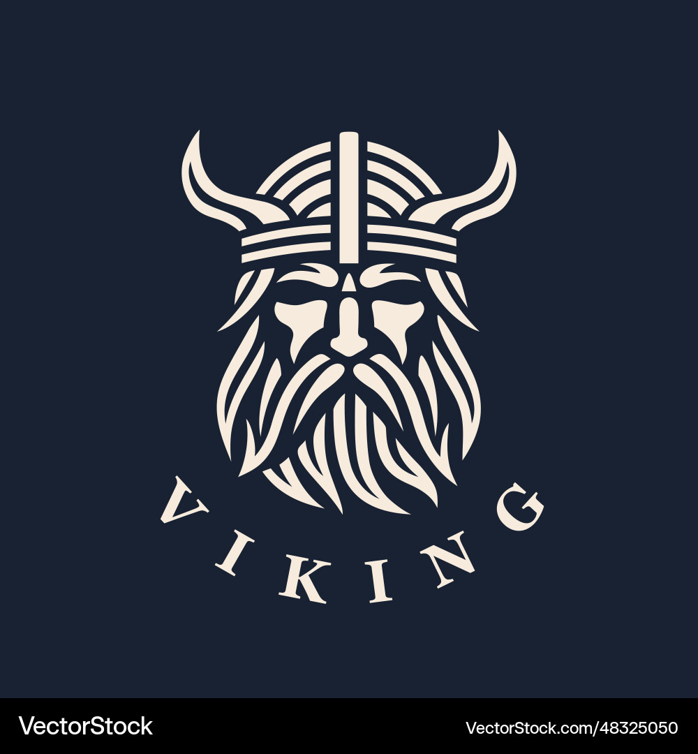 Nordic viking logo icon Royalty Free Vector Image