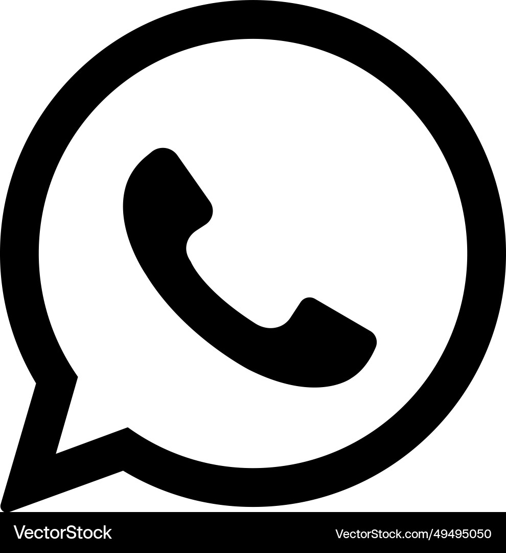 Whatsapp icon flat or line popular Royalty Free Vector Image