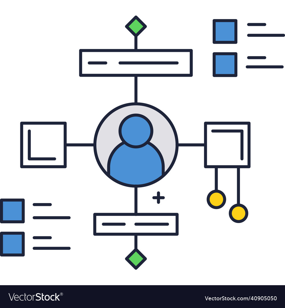 Work flow icon productivity process tech Vector Image