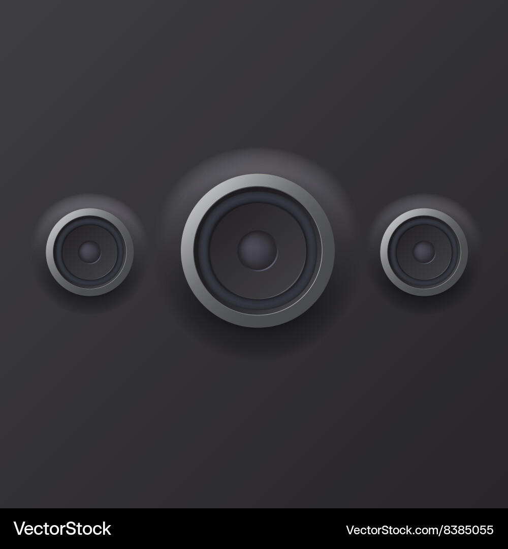 Audio speaker with sound waves eps 10 Royalty Free Vector
