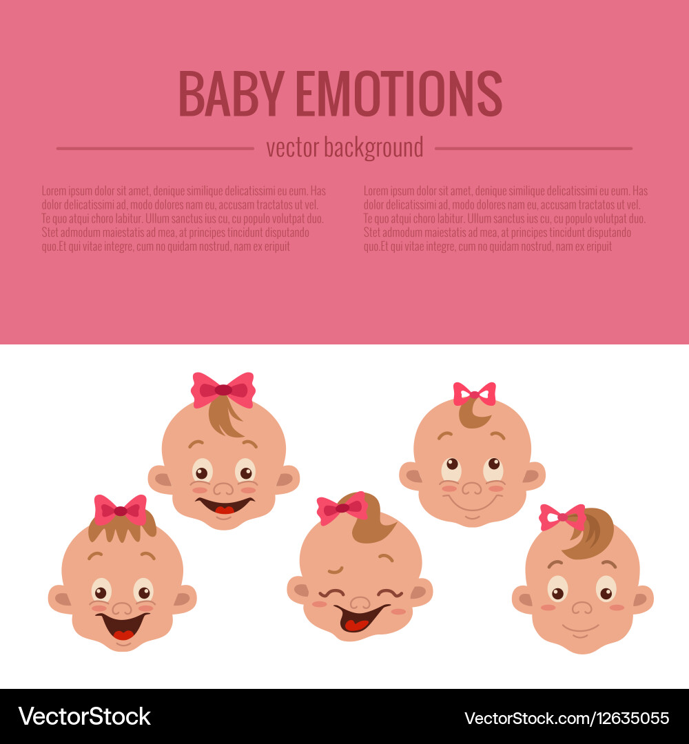 Baby facial expression Royalty Free Vector Image