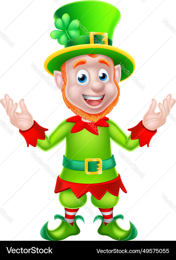 Cartoon leprechaun graphic Royalty Free Vector Image