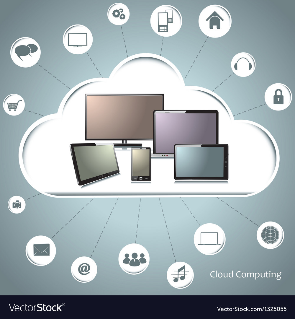 Cloud computing concept Royalty Free Vector Image Cloud computing concept Royalty Free Vector Image