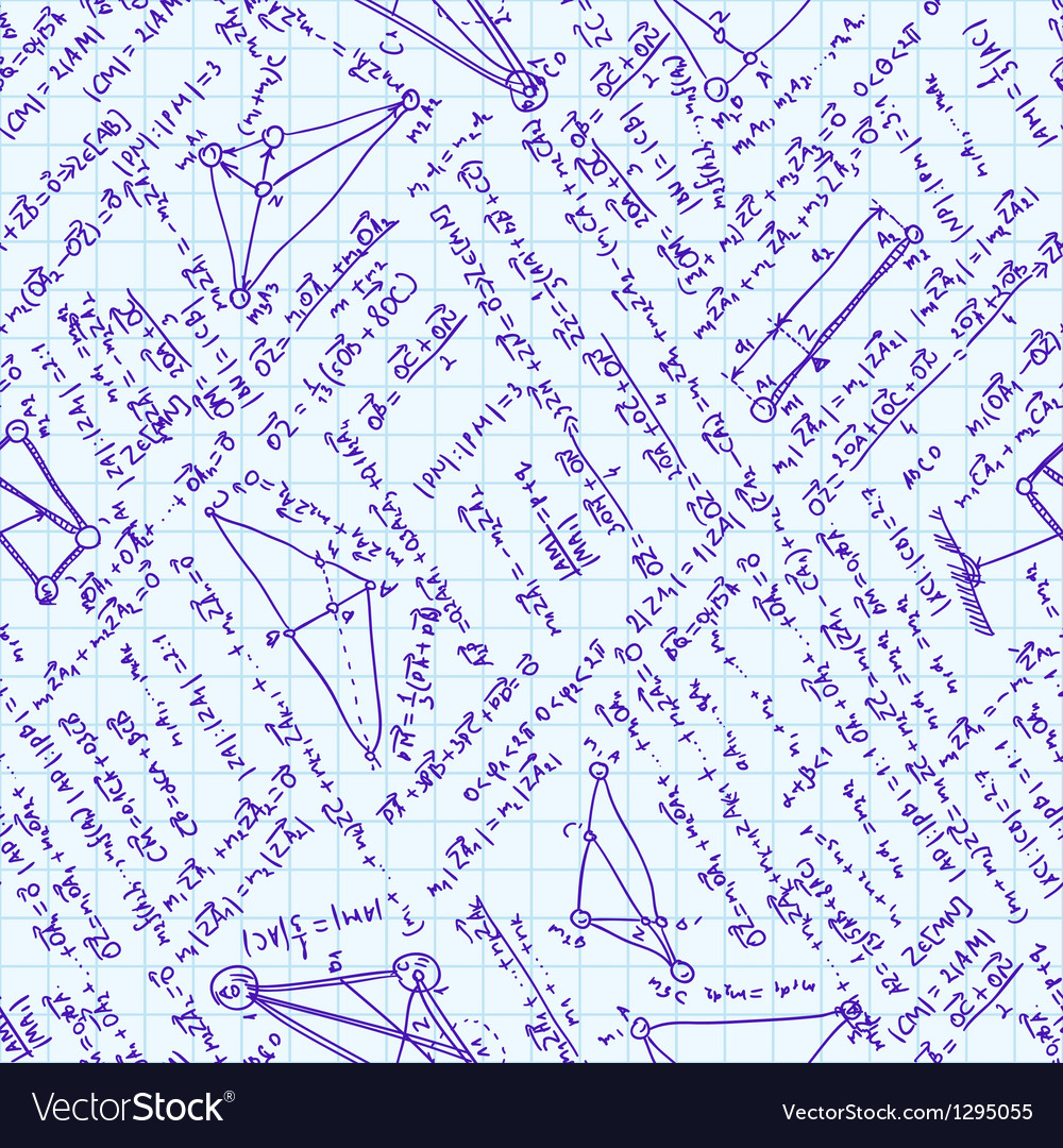 Maths seamless pattern eps 8 Royalty Free Vector Image