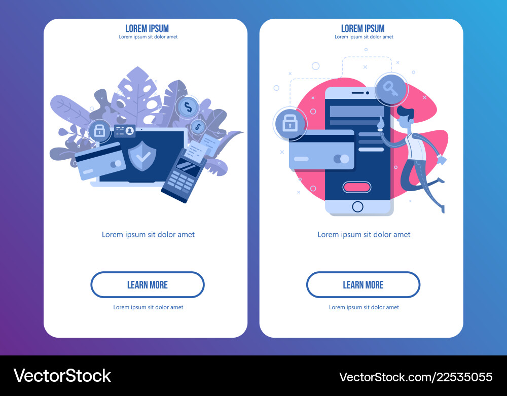 Mobile phone payment icon in flat style Royalty Free Vector
