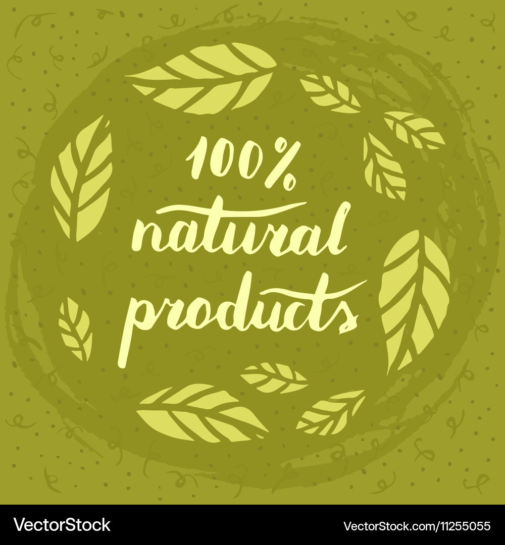 Natural products poster Royalty Free Vector Image