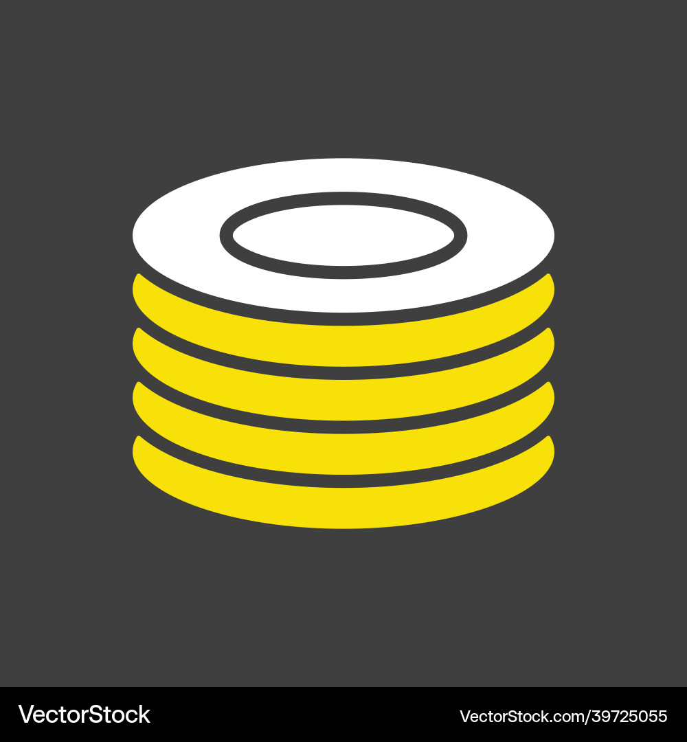 Plates dishes icon kitchen appliance Royalty Free Vector