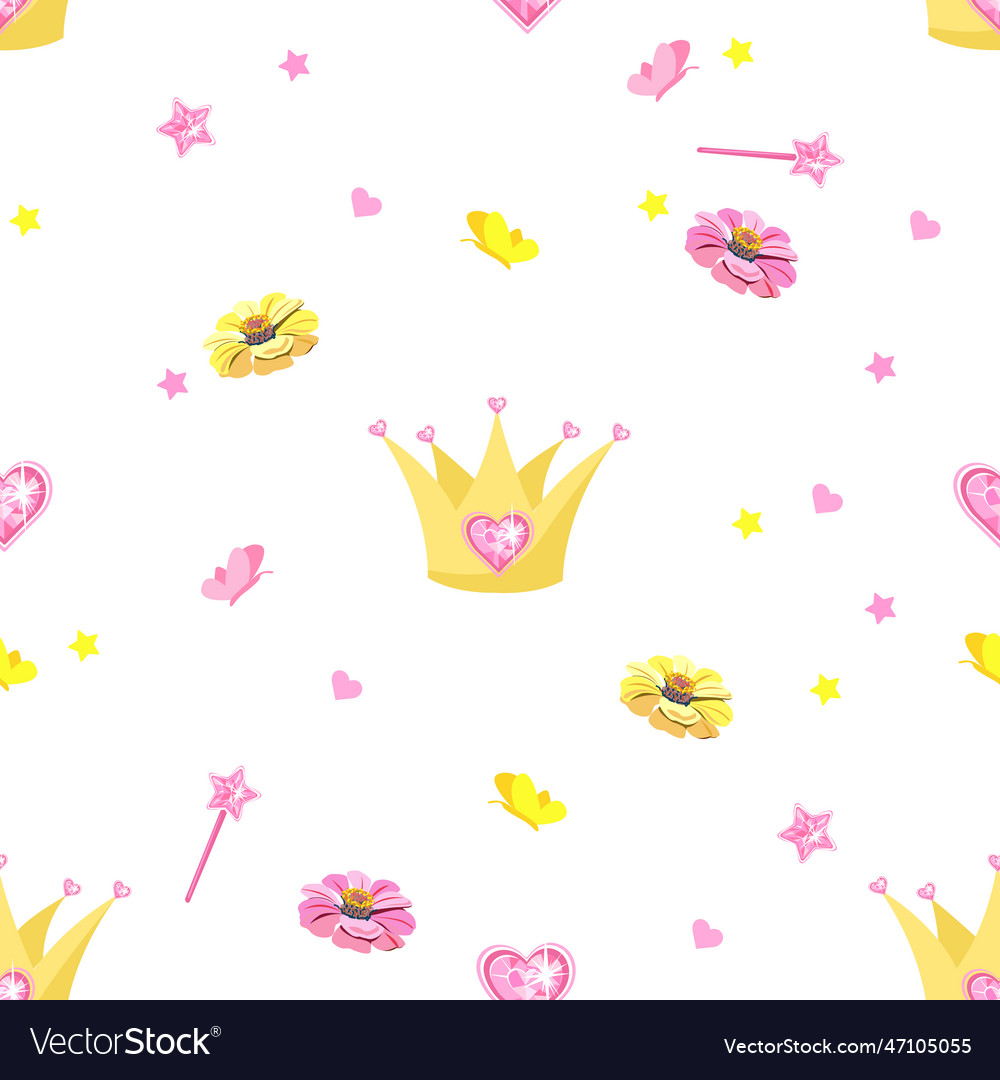 Princess pattern Royalty Free Vector Image - VectorStock