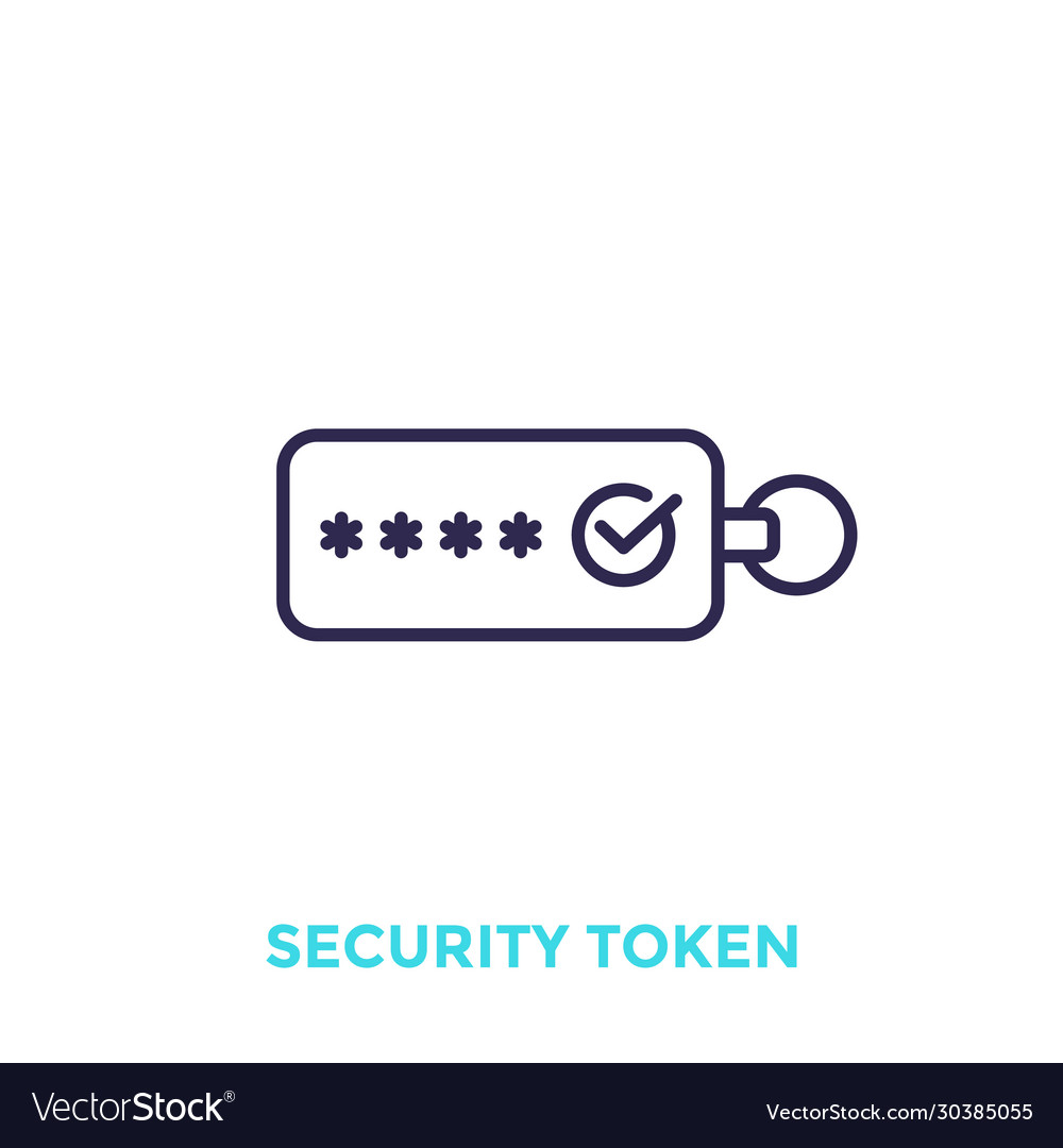 Security token line icon Royalty Free Vector Image Security token line icon Royalty Free Vector Image