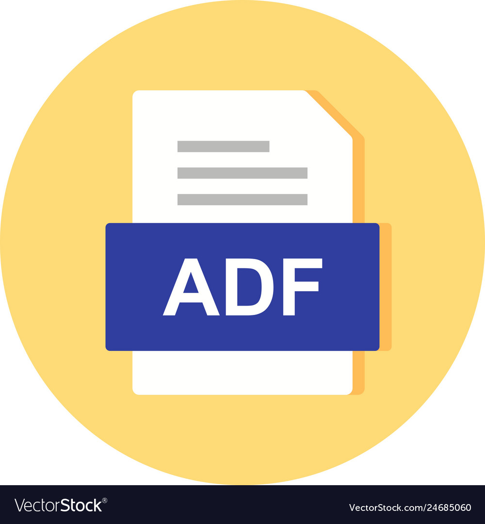 Adf file document icon Royalty Free Vector Image Adf file document icon Royalty Free Vector Image