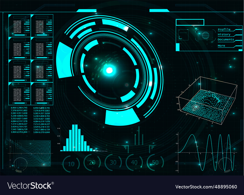 Ai-integrated circular control panels Royalty Free Vector