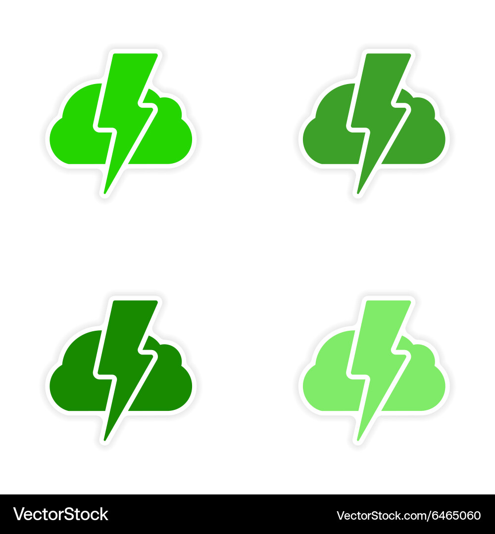 Assembly realistic sticker design on paper Vector Image