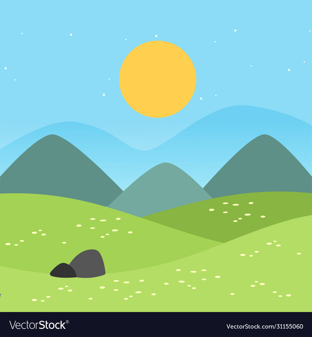 Beautiful natural landscape Royalty Free Vector Image