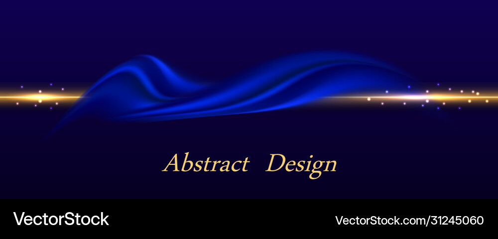 Blue satin wave abstract background luxury border Vector Image