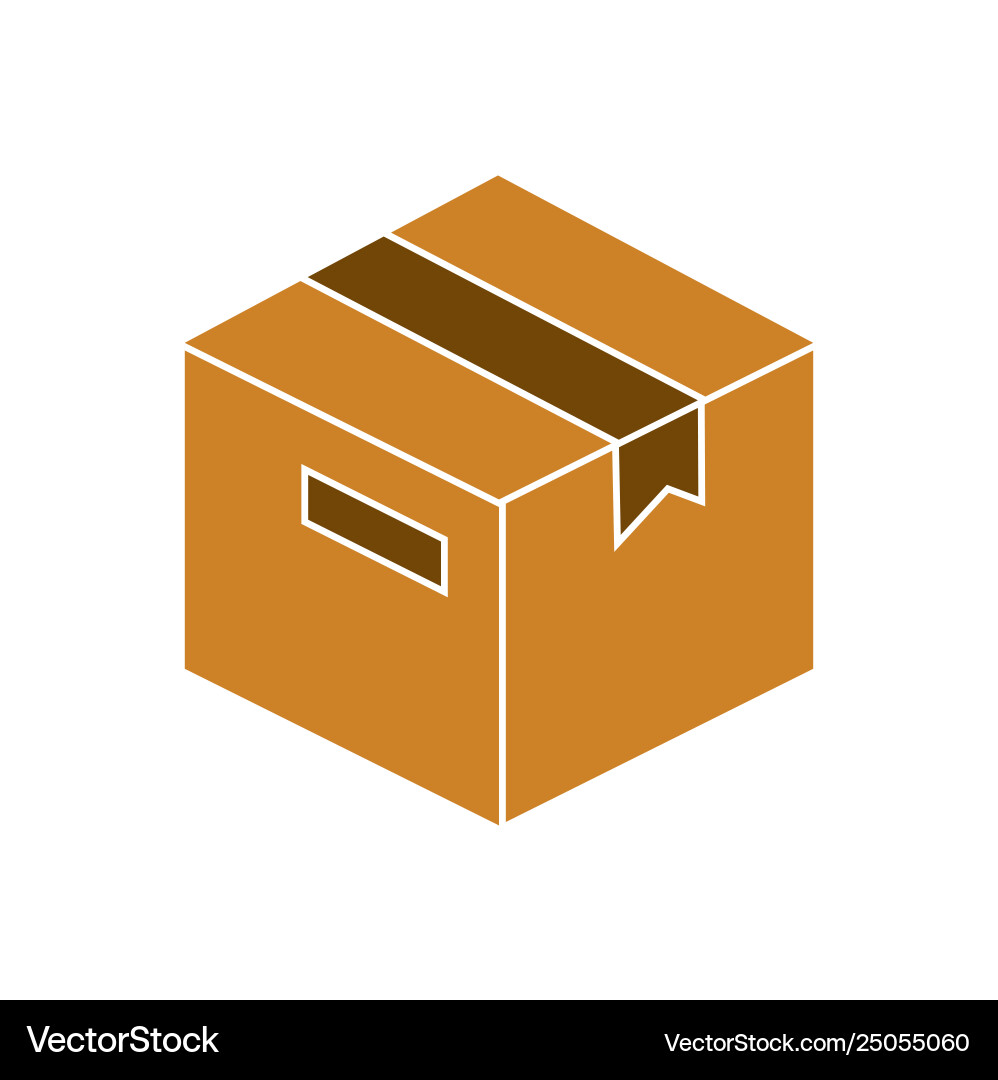 Box icon on background for graphic and web design Vector Image