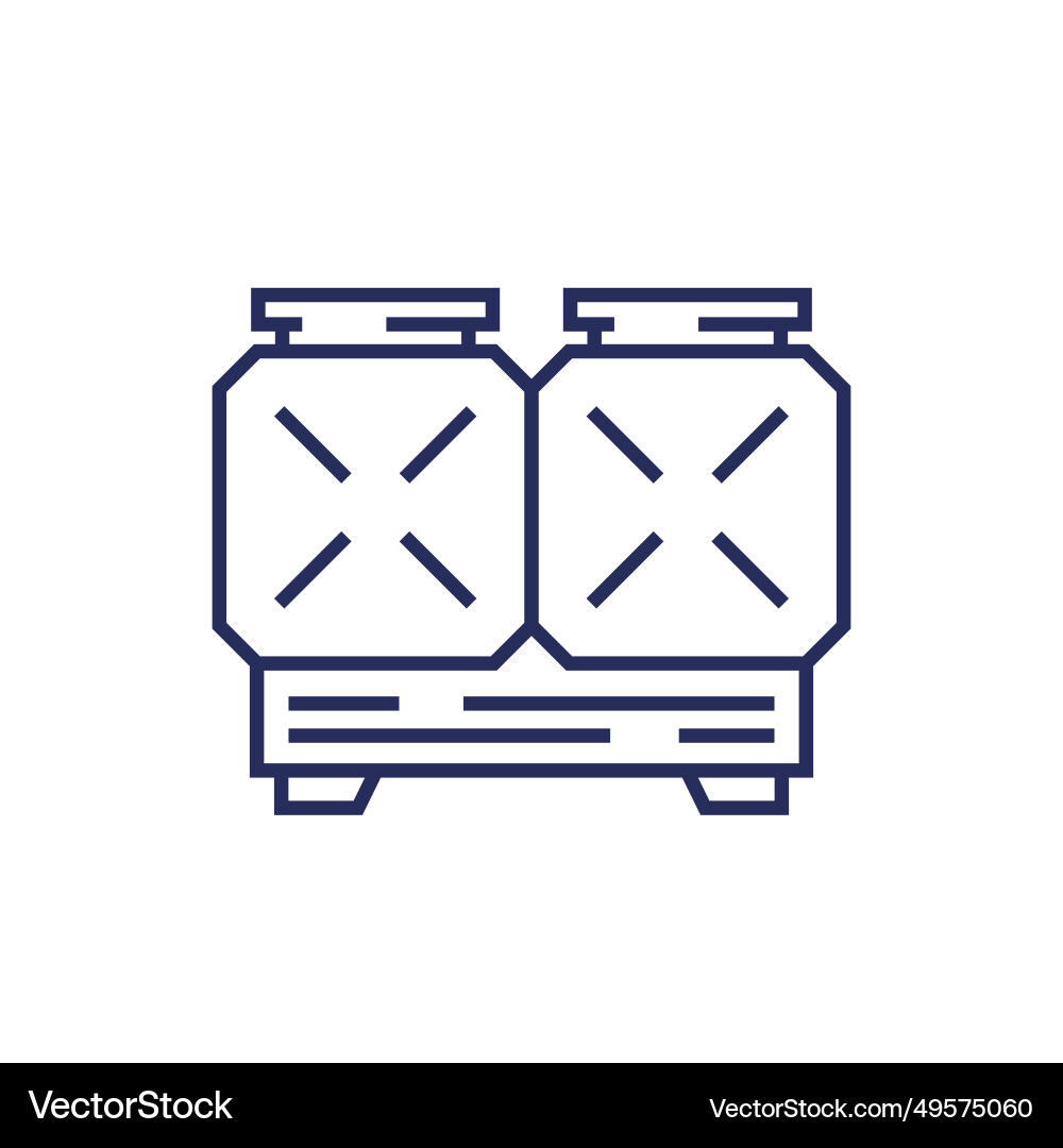 Chiller icon on white line sign Royalty Free Vector Image