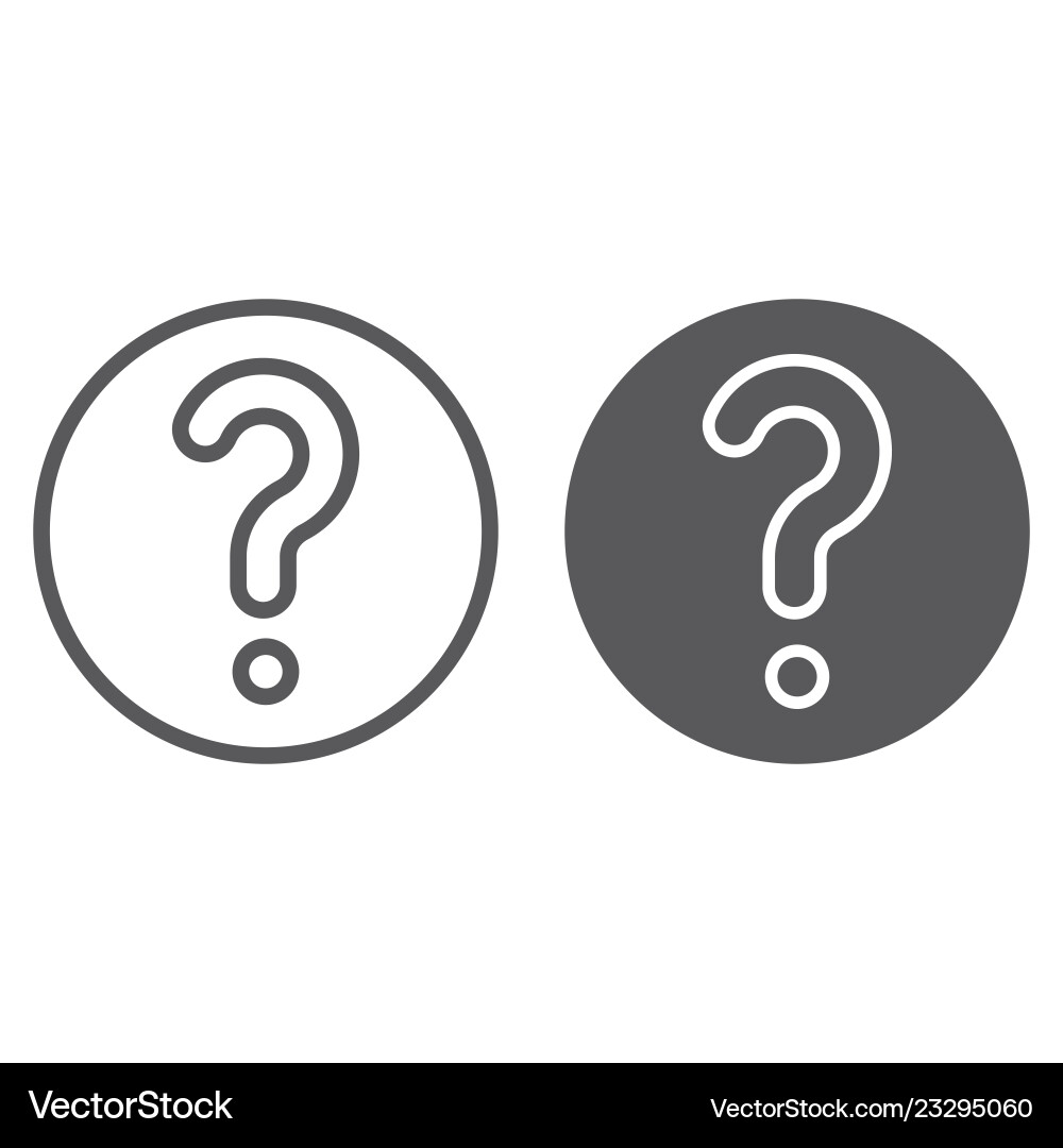 Faq line and glyph icon question help ask Vector Image
