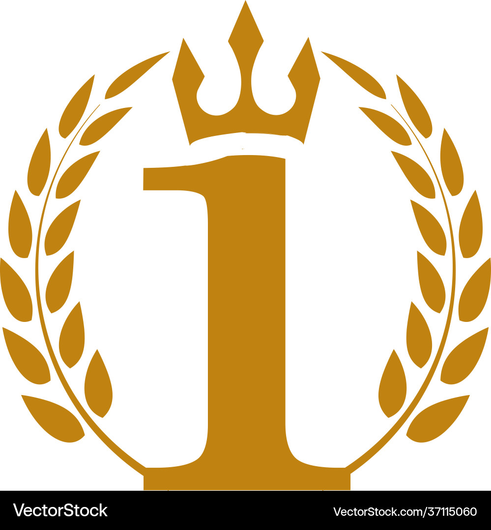Number one icon design template Royalty Free Vector Image